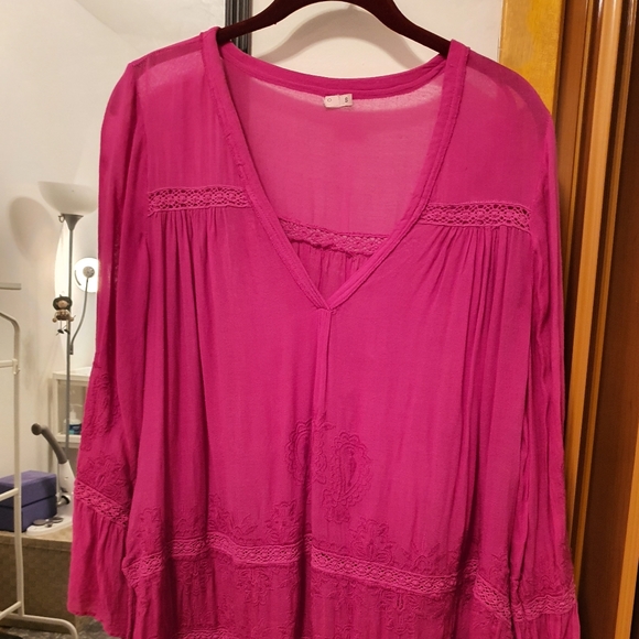 Calypso St. Barth | Tops | Calypso St Barth Pink Embroidered Tunic ...